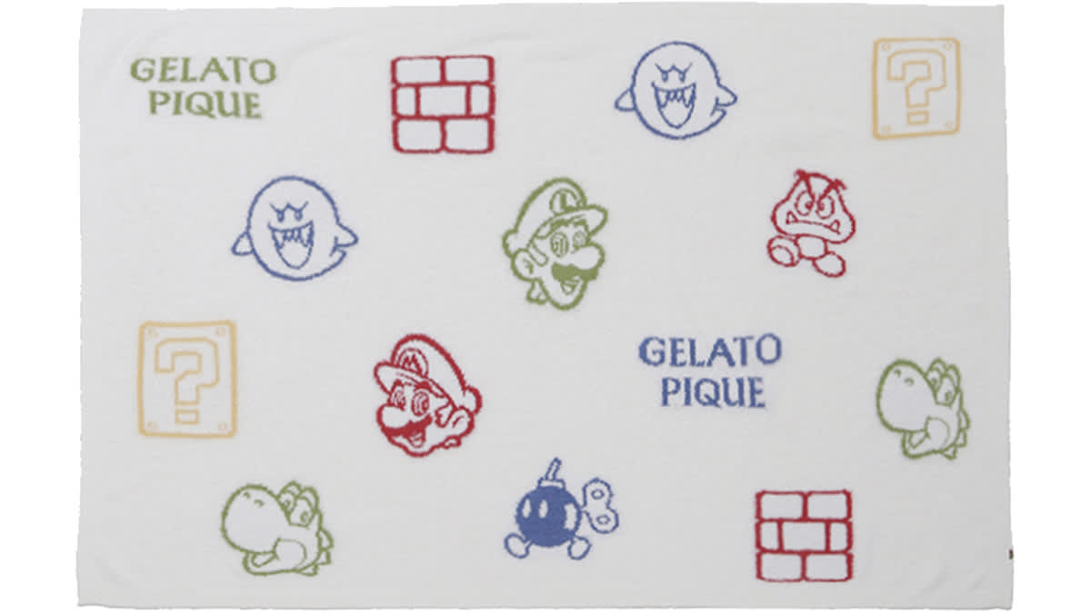 2024【SUPER MARIO™️】Baby Moco Jacquard Blanket - Off White - Nintendo Official Site